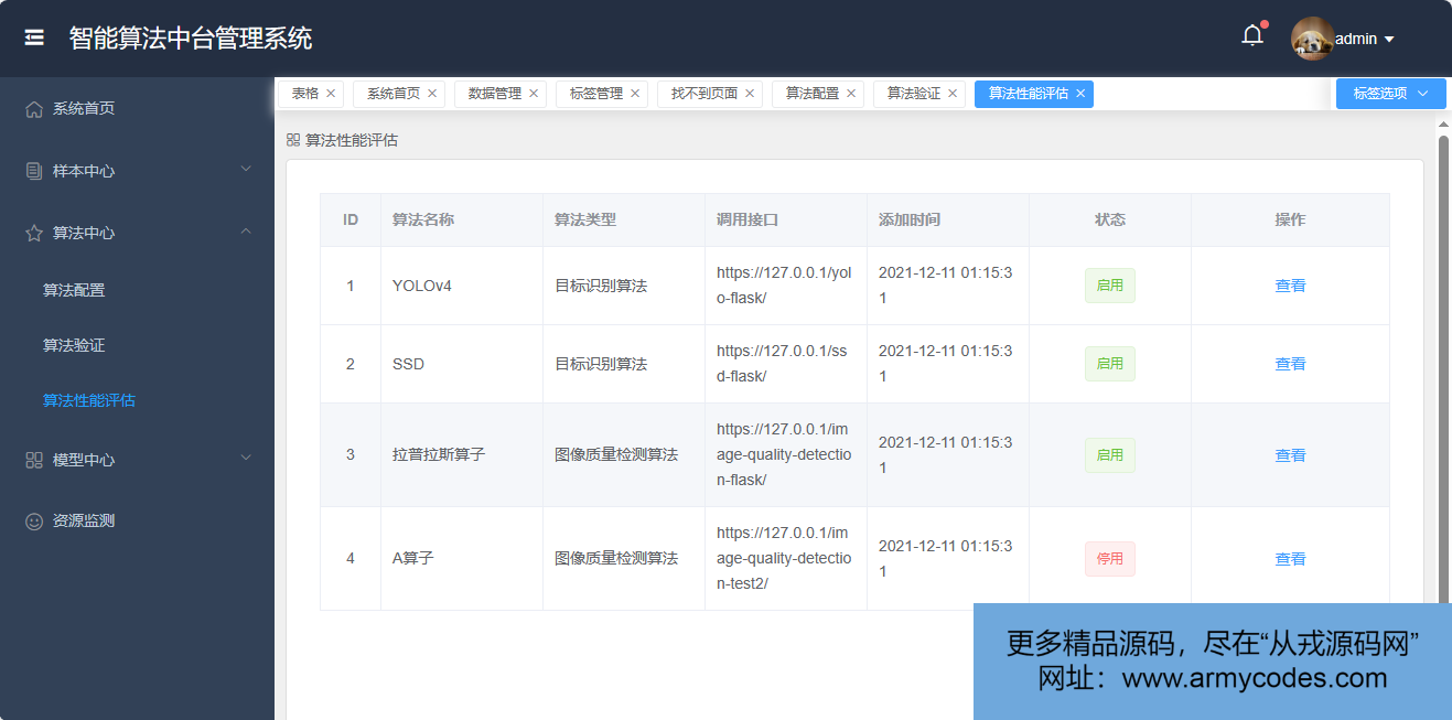 基于springbootvue3的智能算法中台管理系统 Java毕业设计从戎源码网从戎源码网